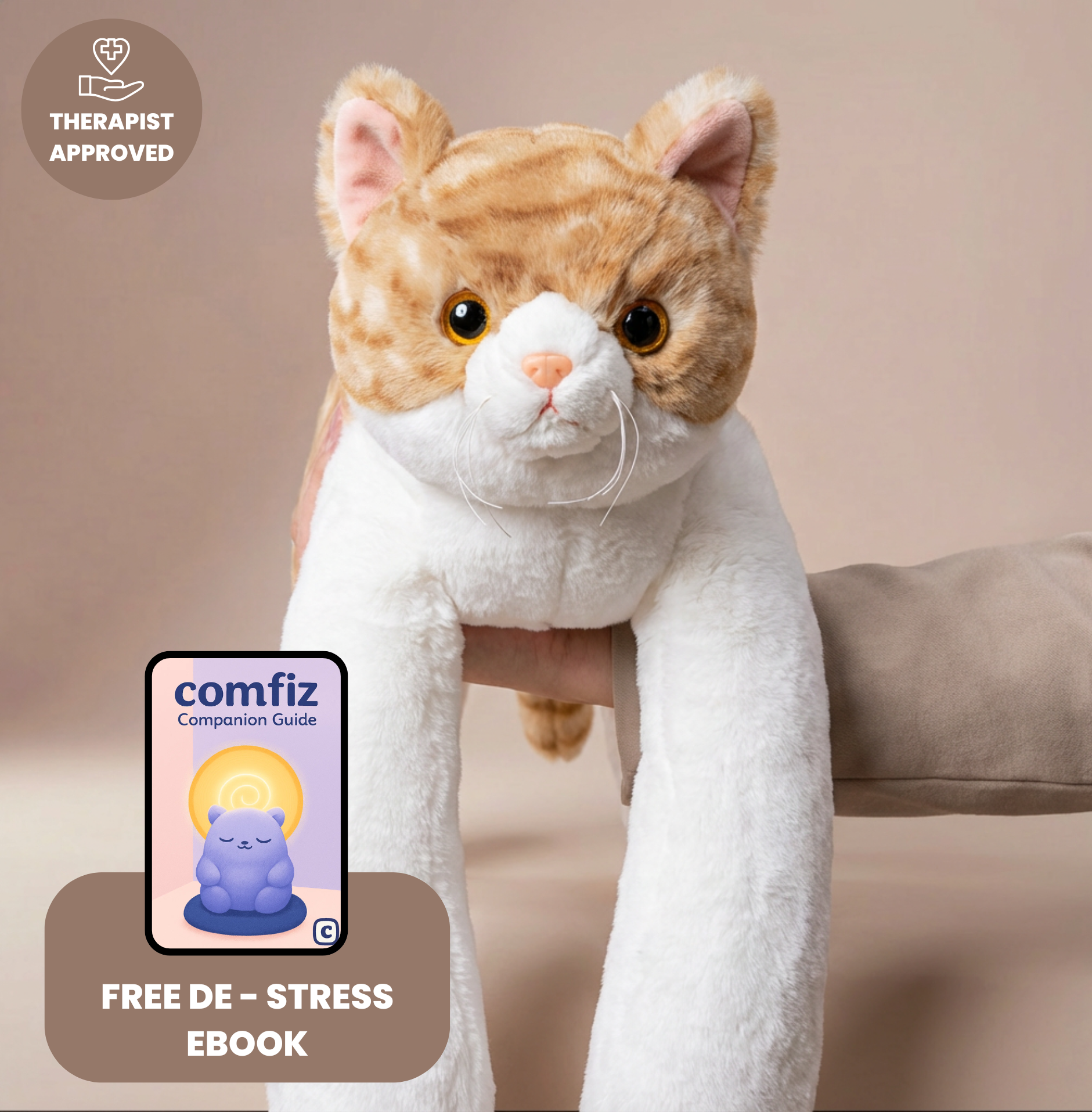 Cuddles the Weighted Cat™ — The weighted plushie whose arms actually h ...